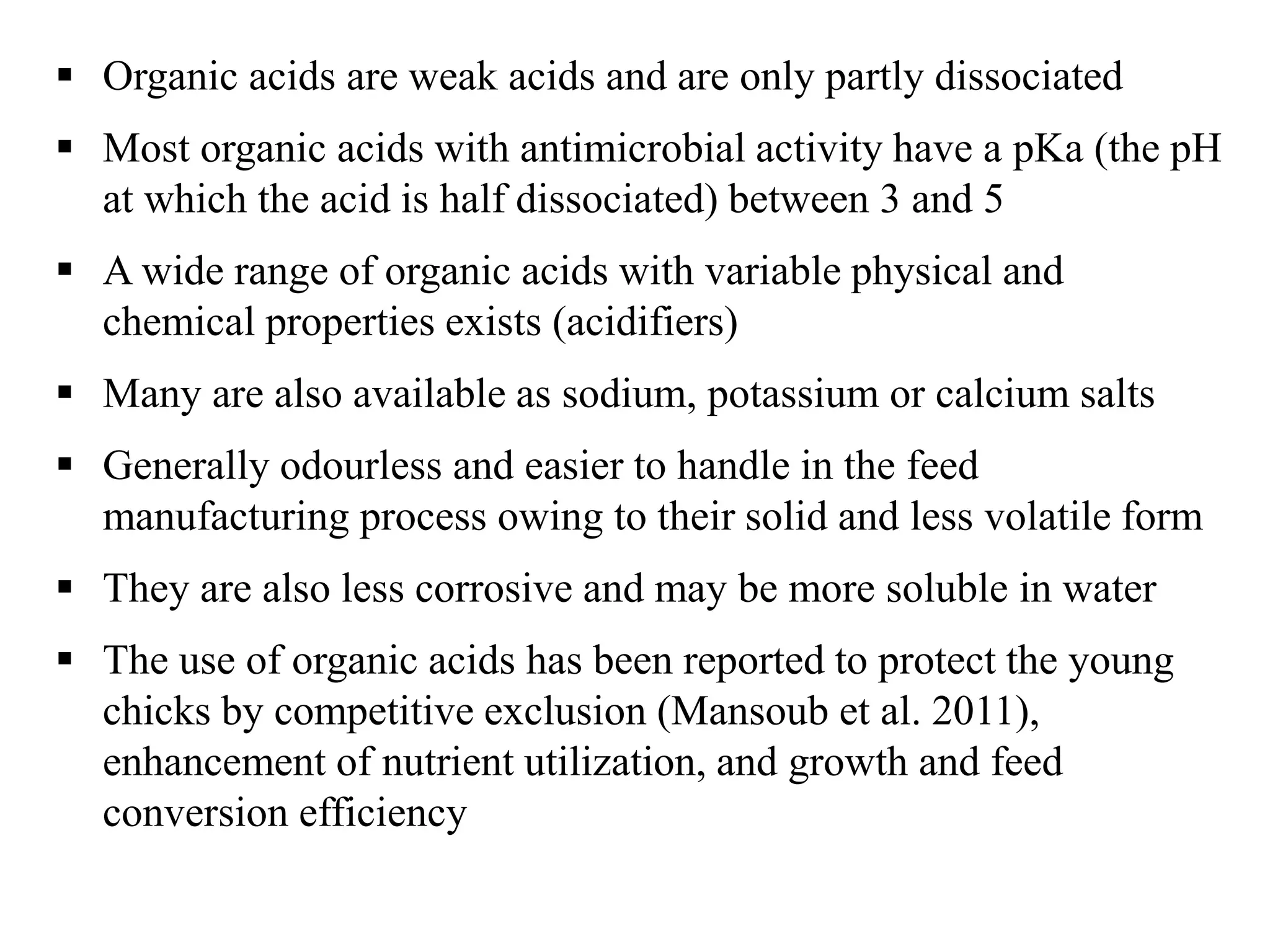 Organic acids in monogastric nutrition | PPTX