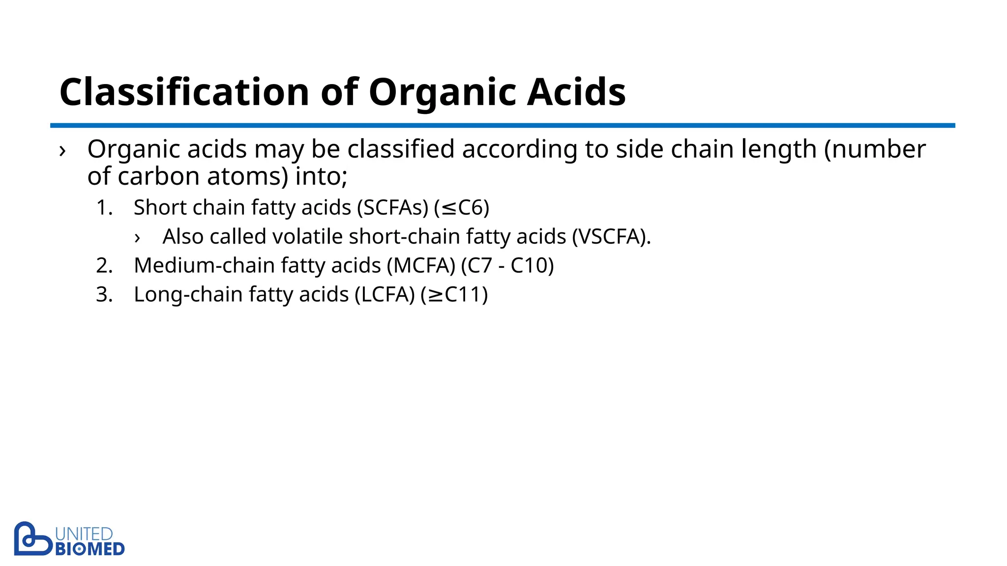 Organic Acids / Fatty Acids in Poultry Nutrition.pptx | Chemistry | Science