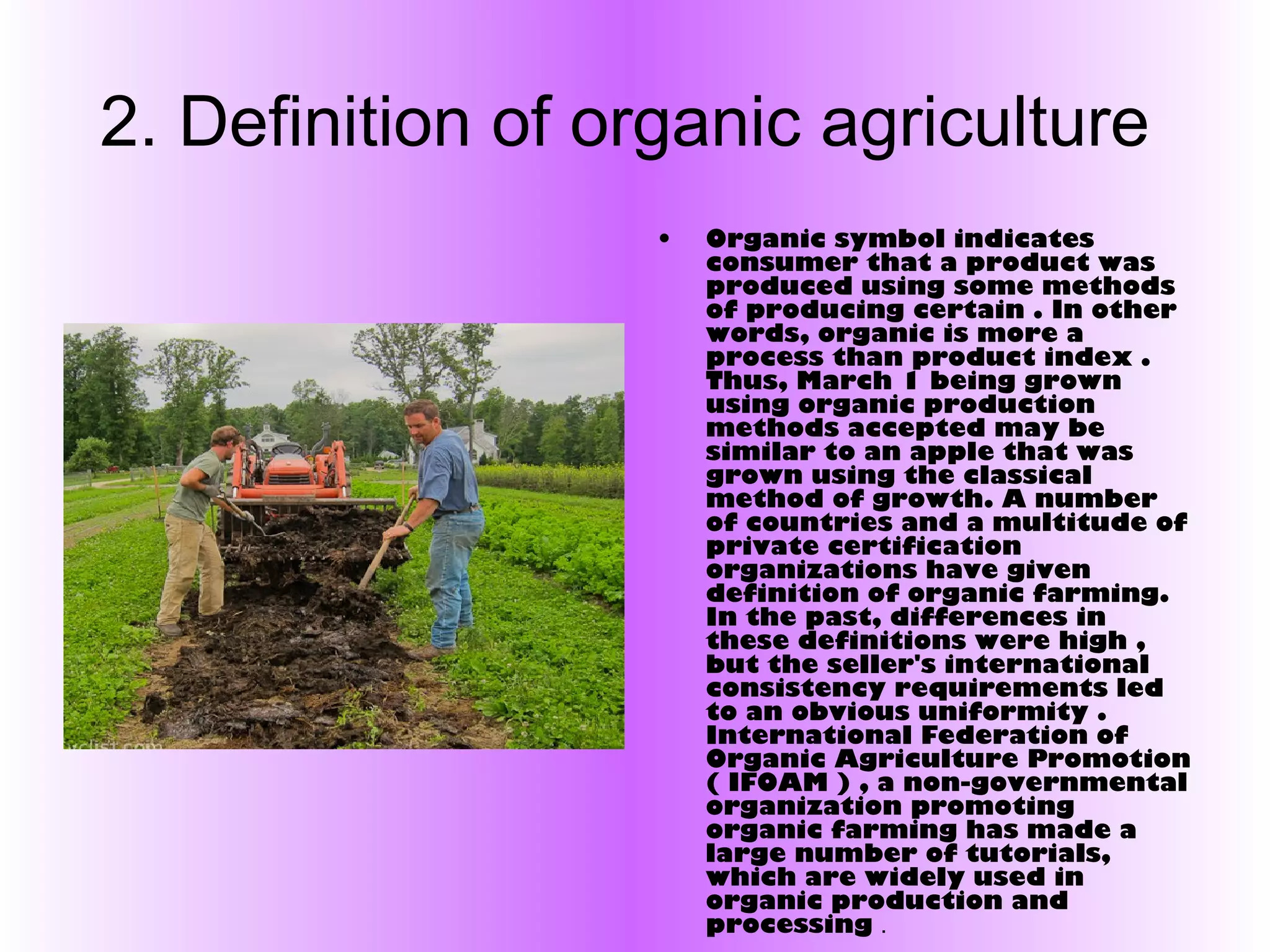 Organic agriculture | PPT