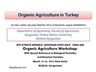 Organic Agriculture in Turkey | PDF