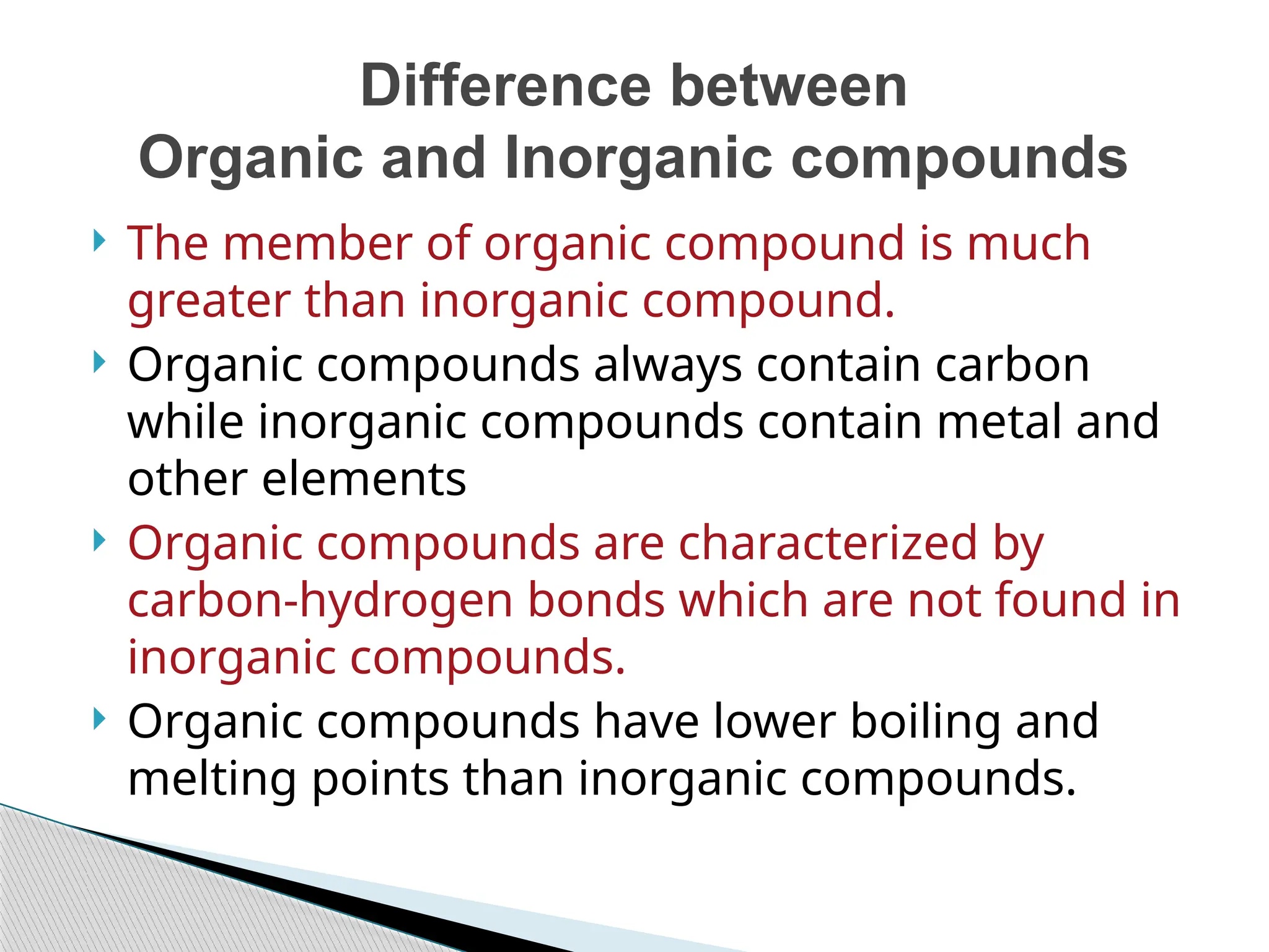 organic and inorganic compounds for General Chemistry 1 | PPT