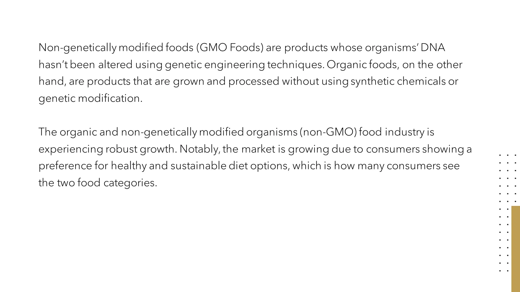 Organic and Non-GMO Food Market Trends | PPT