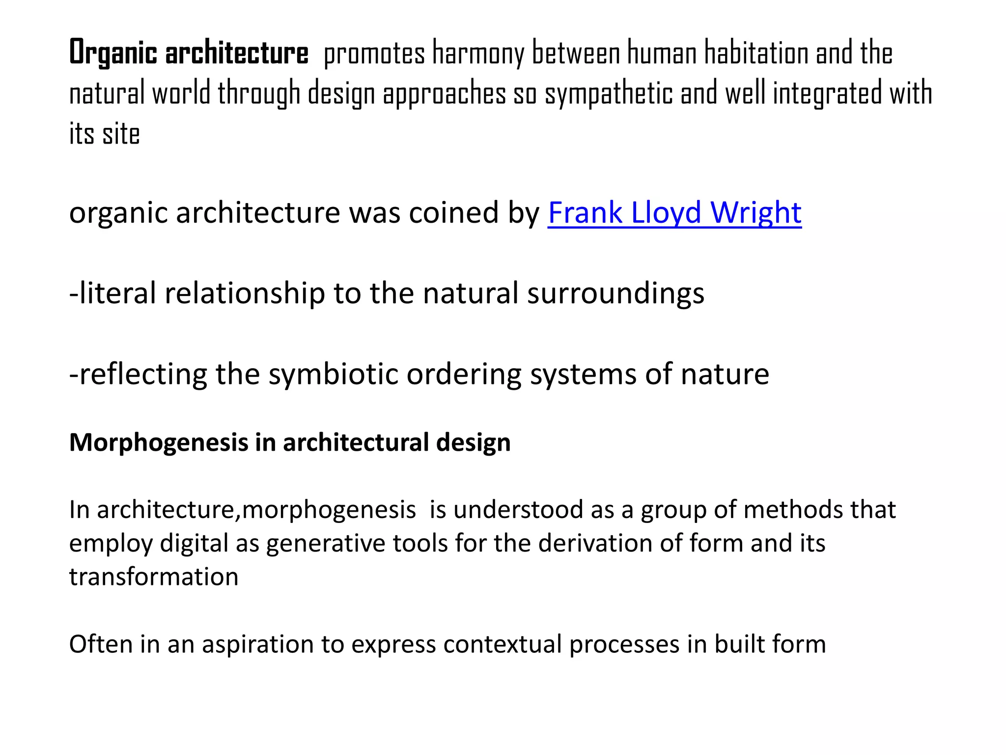Organic architecture | PPTX