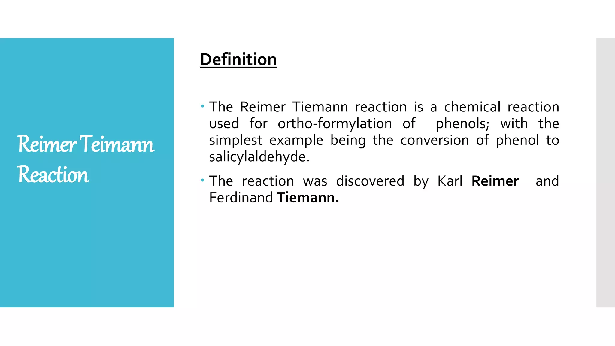 Name reactions mechanism-Reimer tiemann reaction and Clemmensen ...