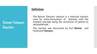 Name reactions mechanism-Reimer tiemann reaction and Clemmensen ...
