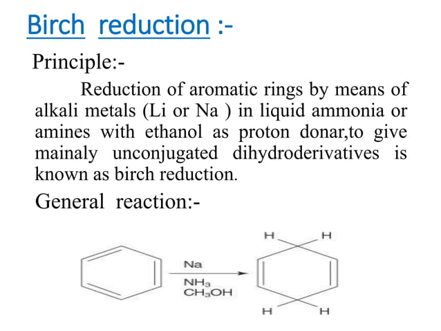 Organic birch reduction pradeep jaiswal msc part 1 mithibai college | PPT