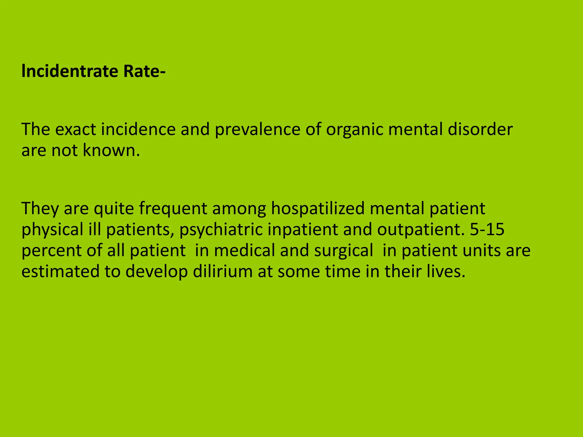 organic brain disorder.pptx its classification | PPTX