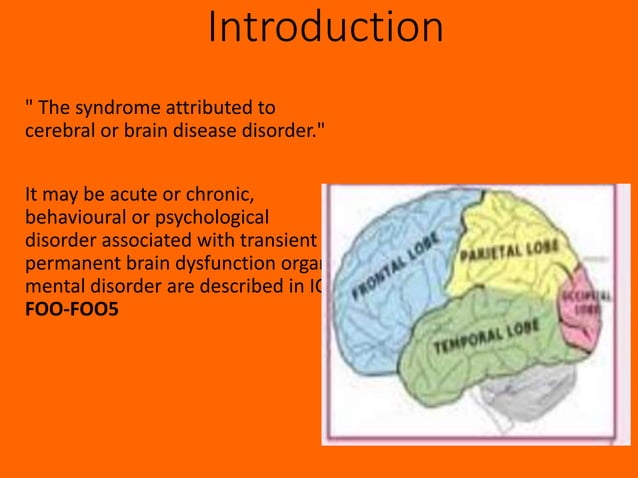 organic brain disorder.pptx its classification | PPT