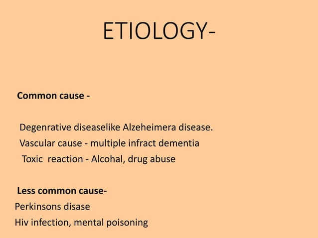 organic brain disorder.pptx its classification | PPT