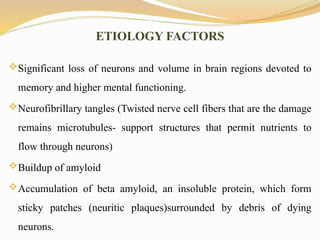ORGANIC BRAIN DISORDERS(Dementia and delirium) | PPTX