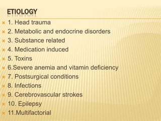 Organic brain syndrome | PPTX