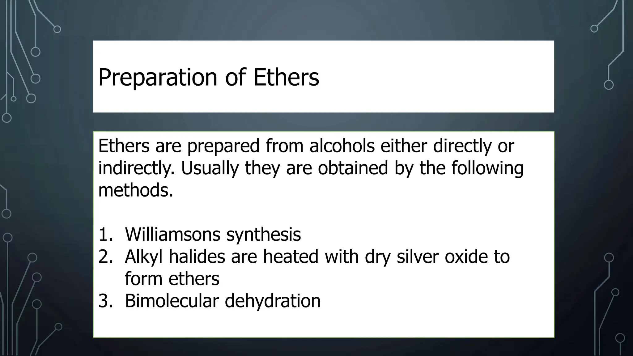 ORGANIC CHEM. (ETHERS).pptx ethersbcbudcu | PPT