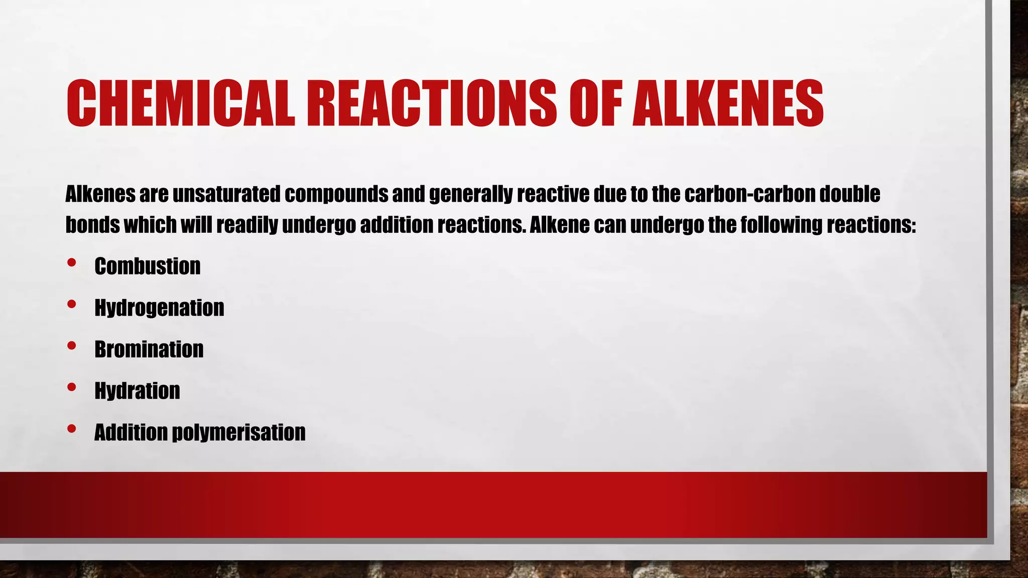 Organic chemistry: Alkanes and Alkenes | PPTX