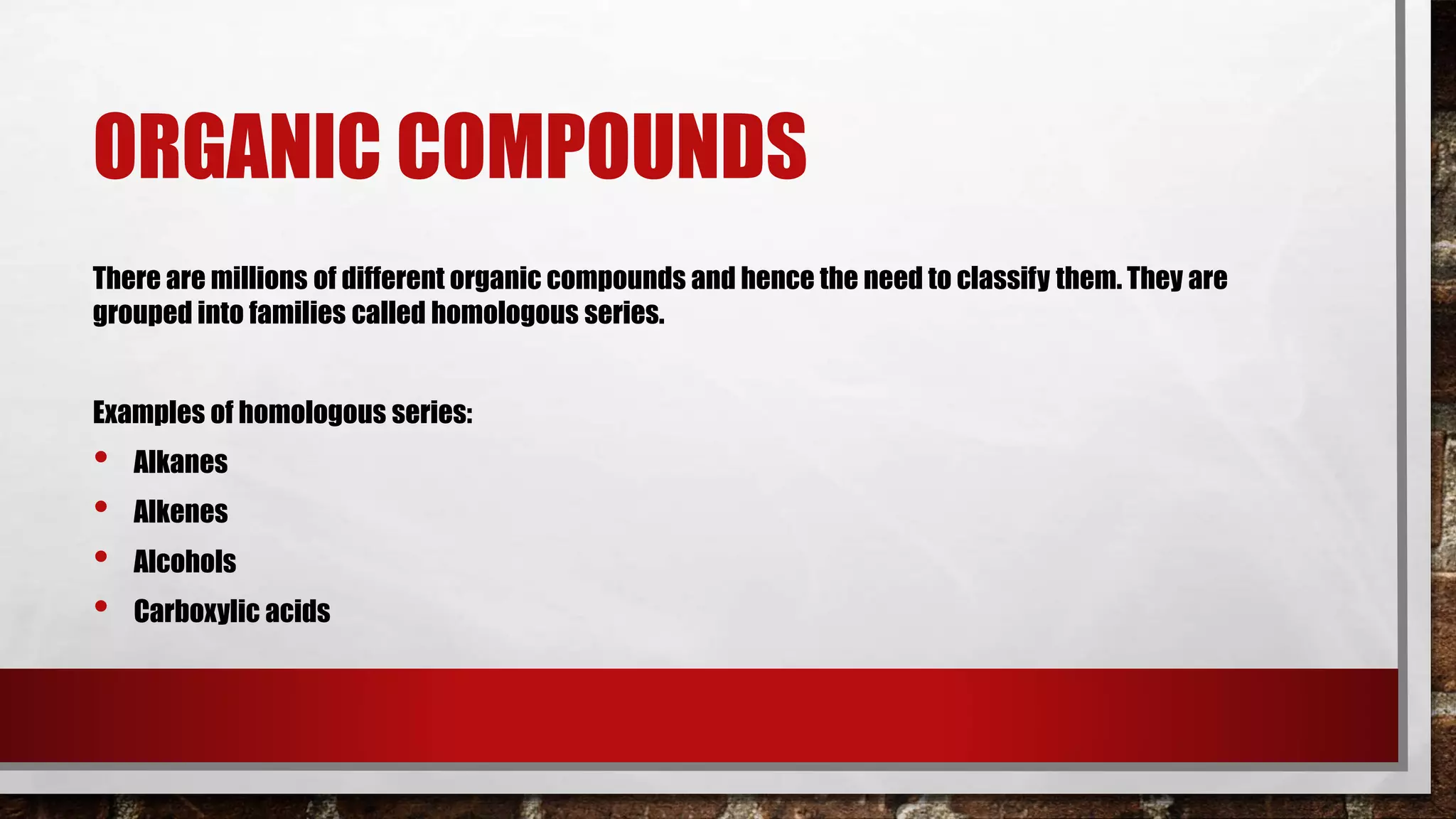 Organic chemistry: Alkanes and Alkenes | PPTX