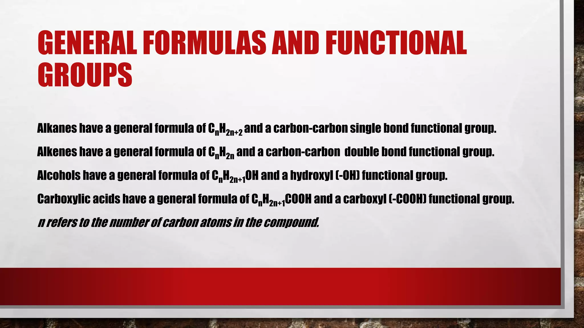 Organic chemistry: Alkanes and Alkenes | PPTX