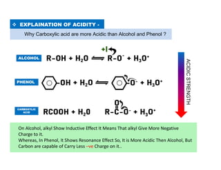 Acidity of Carboxylic Acid Explanation - Organic Chemistry | PDF