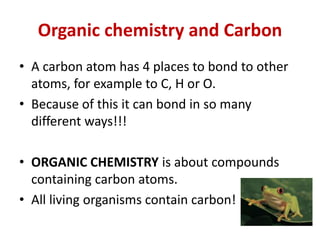 Organic chemistry carbon and carbon cycle | PPTX | Chemistry | Science