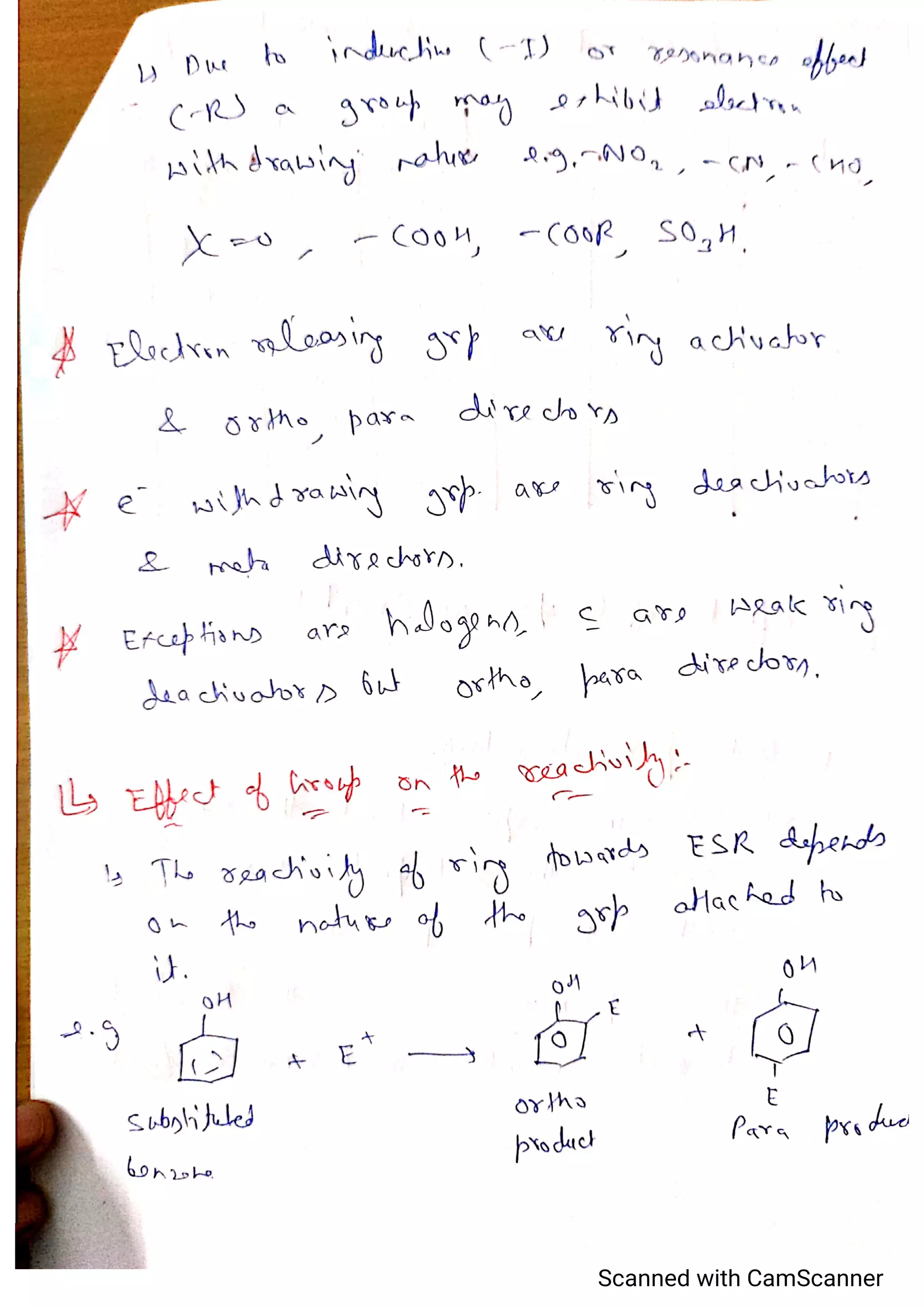 Benzene and its Derivative, Electrophillic substitutions reaction ...