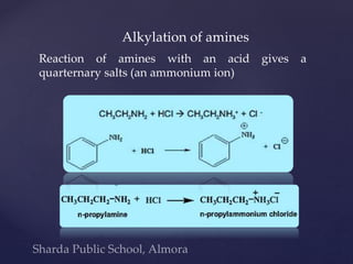 Organic chemistry (Amines), Sharda Public School, Almora U.K. | PPTX