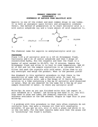 Organic chemistry laboratory | PDF