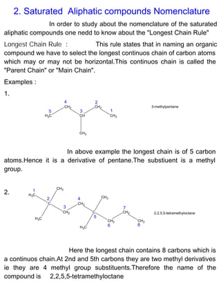 Organic chemistry nomenclature | PDF