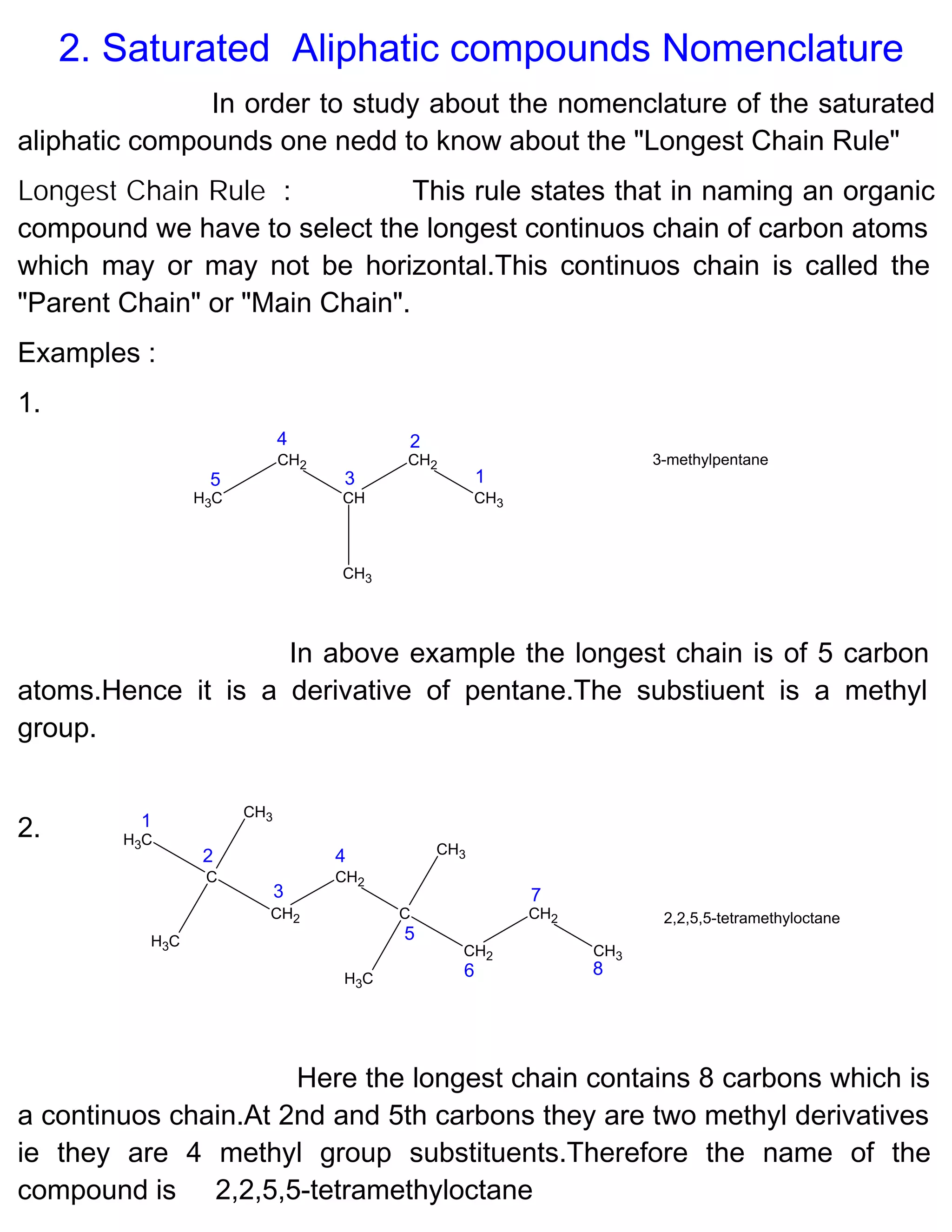 Organic chemistry nomenclature | PDF