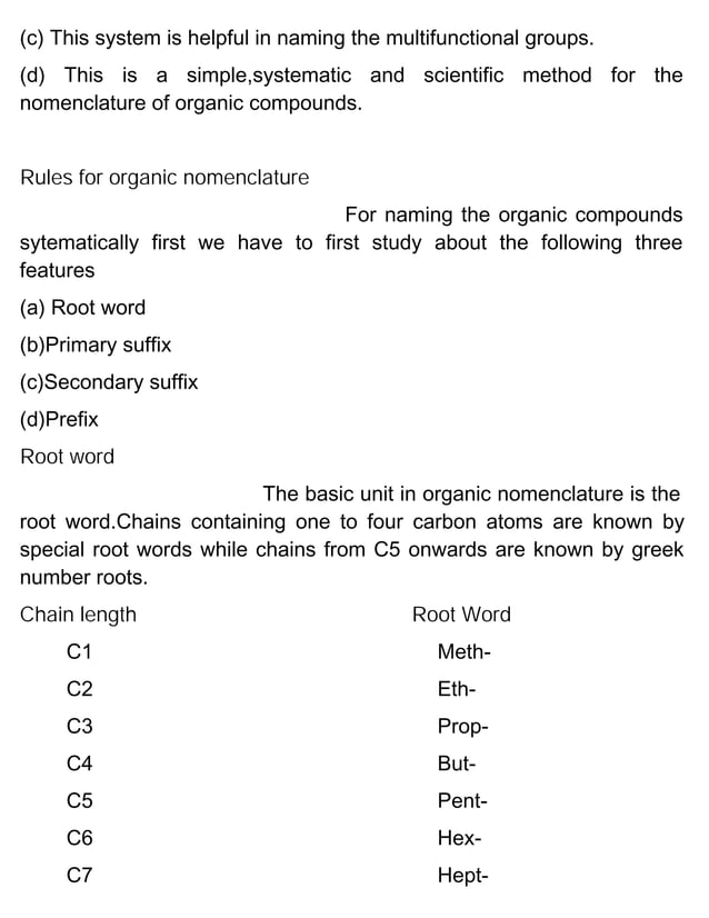 Organic chemistry nomenclature | PDF