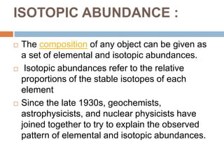 MASS SPECTROSCOPY ( Molecular ion, Base peak, Isotopic abundance ...
