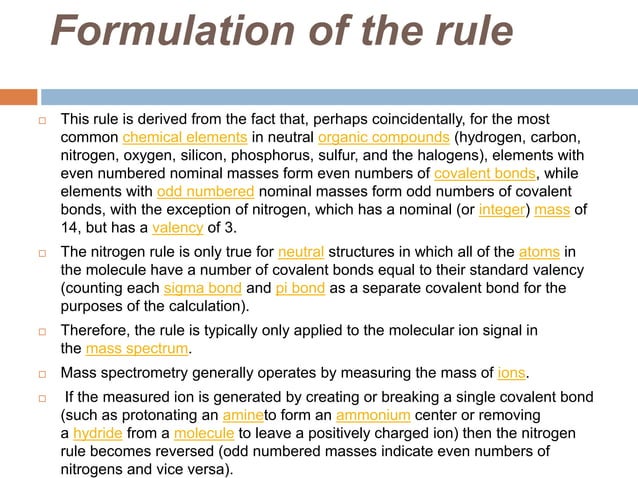 MASS SPECTROSCOPY ( Molecular ion, Base peak, Isotopic abundance ...