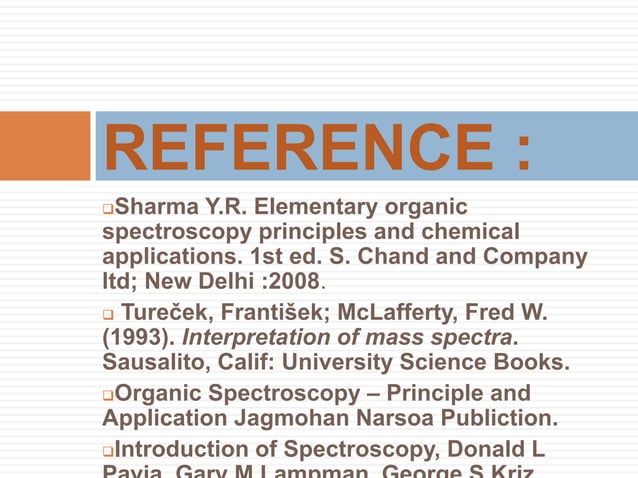 MASS SPECTROSCOPY ( Molecular ion, Base peak, Isotopic abundance ...