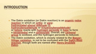 Organic chemistry DAKIN REACTION | PPTX