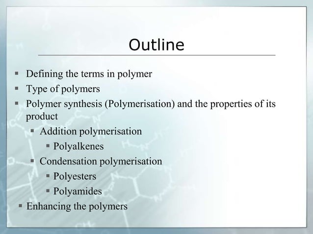 Introduction to Polymer Chemistry | PPTX