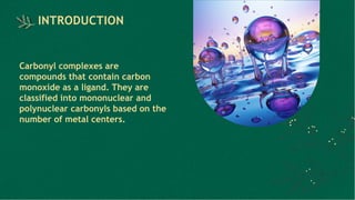 organic compounds structure and bonding in mononuclear carbonyls ...