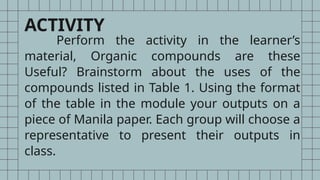 ORGANIC COMPOUNDS GRADE 9 SCIENCE CHEMISTRY.pptx
