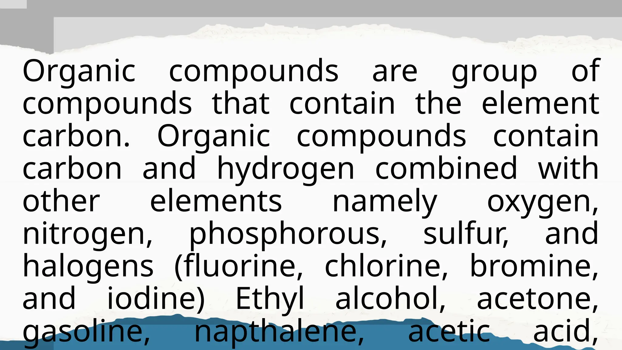 ORGANIC COMPOUNDS (1)Poerpoint presentation | PPTX