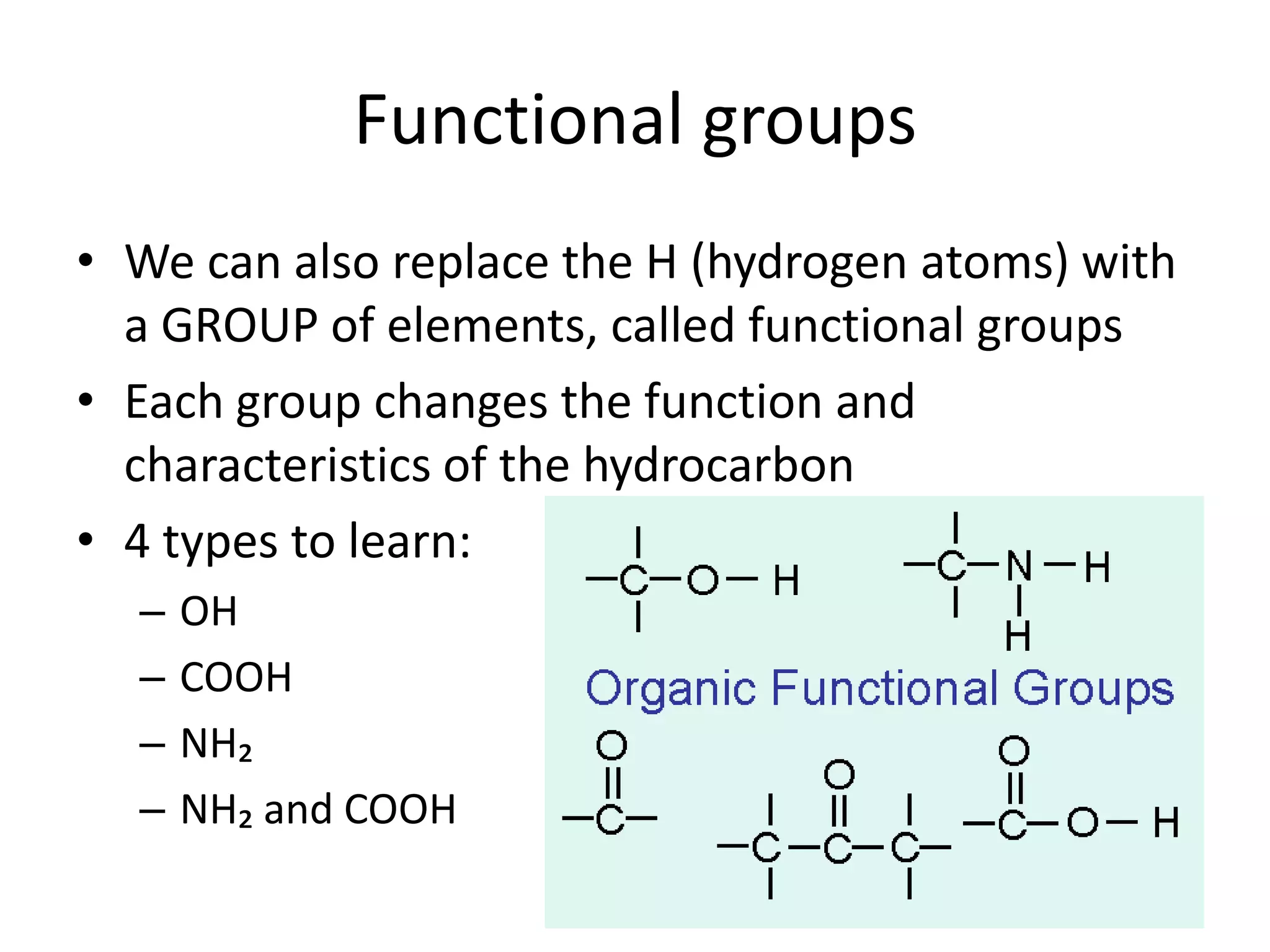 Organic compounds continued | PPTX