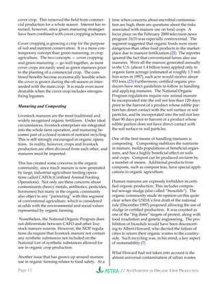 Organic Crop Production Overview | PDF