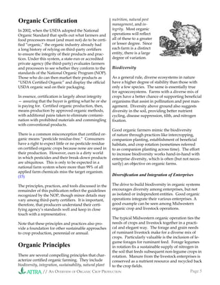 Organic Crop Production Overview | PDF