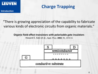 Organic Charge Trapping Memory Transistors | PPT