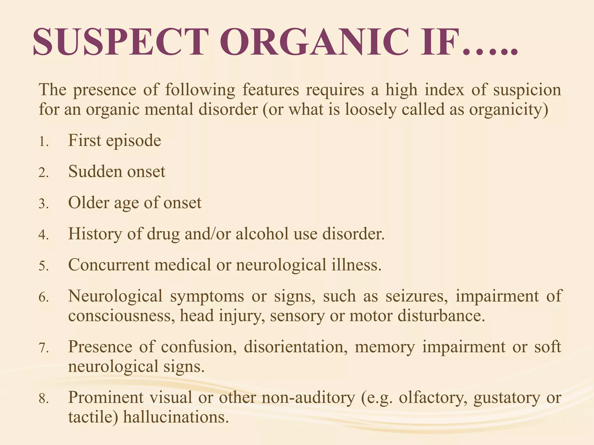 Organic Disorders | PPTX