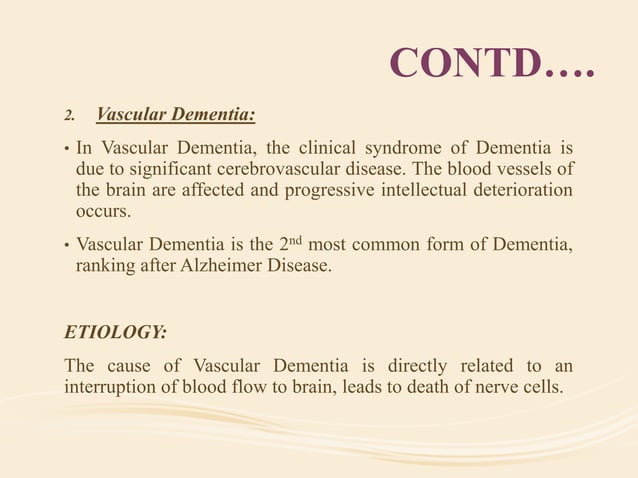 Organic Disorders | PPTX | Brain and Nervous System Disorders ...