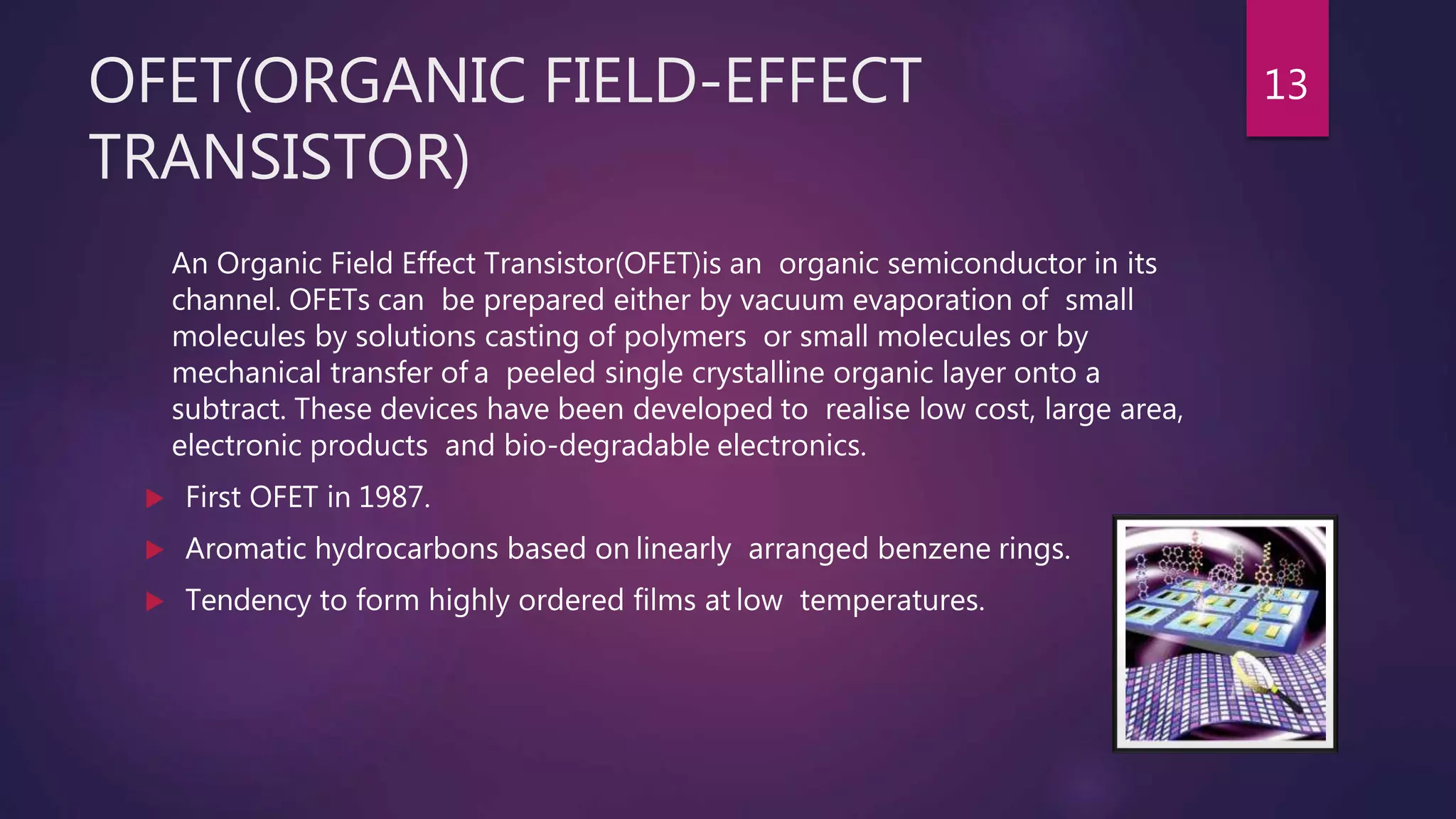 Organic electronics | PPTX