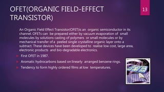 Organic electronics | PPTX