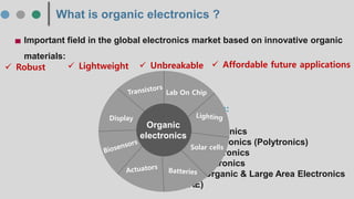 Organic electronics materials | PPTX