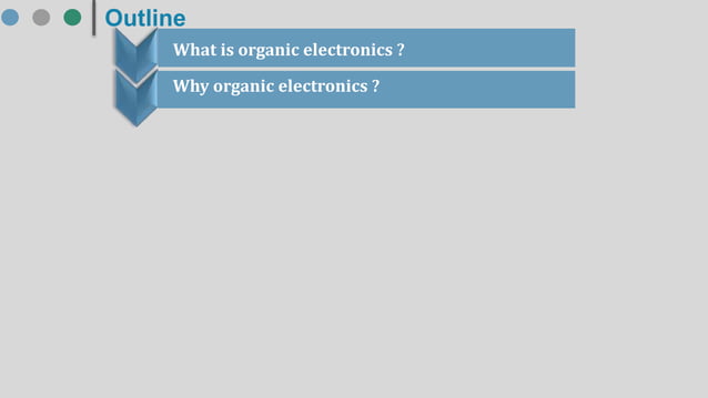 Organic electronics materials | PPTX | Chemistry | Science