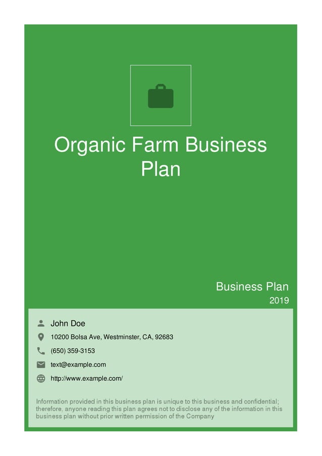 Organic farm business plan example | PDF | Agriculture | Industries