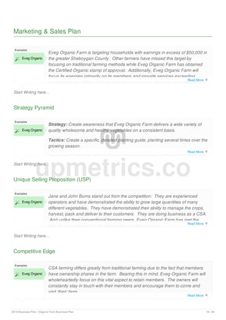 Organic farm business plan example | PDF