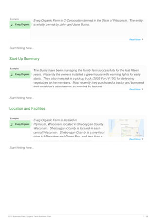 Organic farm business plan example | PDF