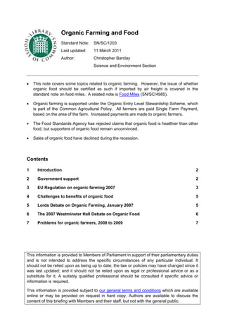 Organic farming | PDF | Agriculture | Industries