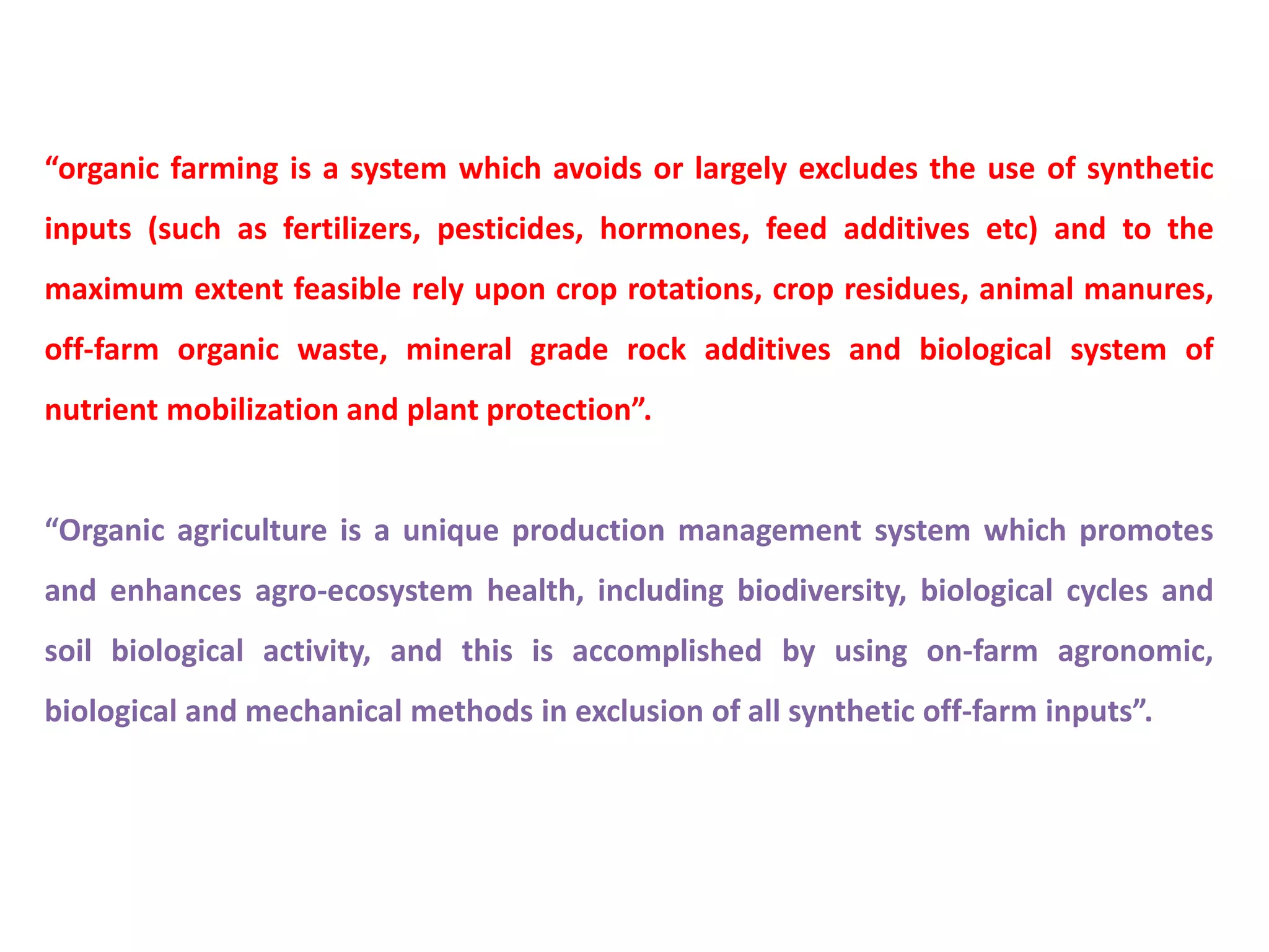 Organic farming. Pest and Pest management in medicinal plants | PPTX